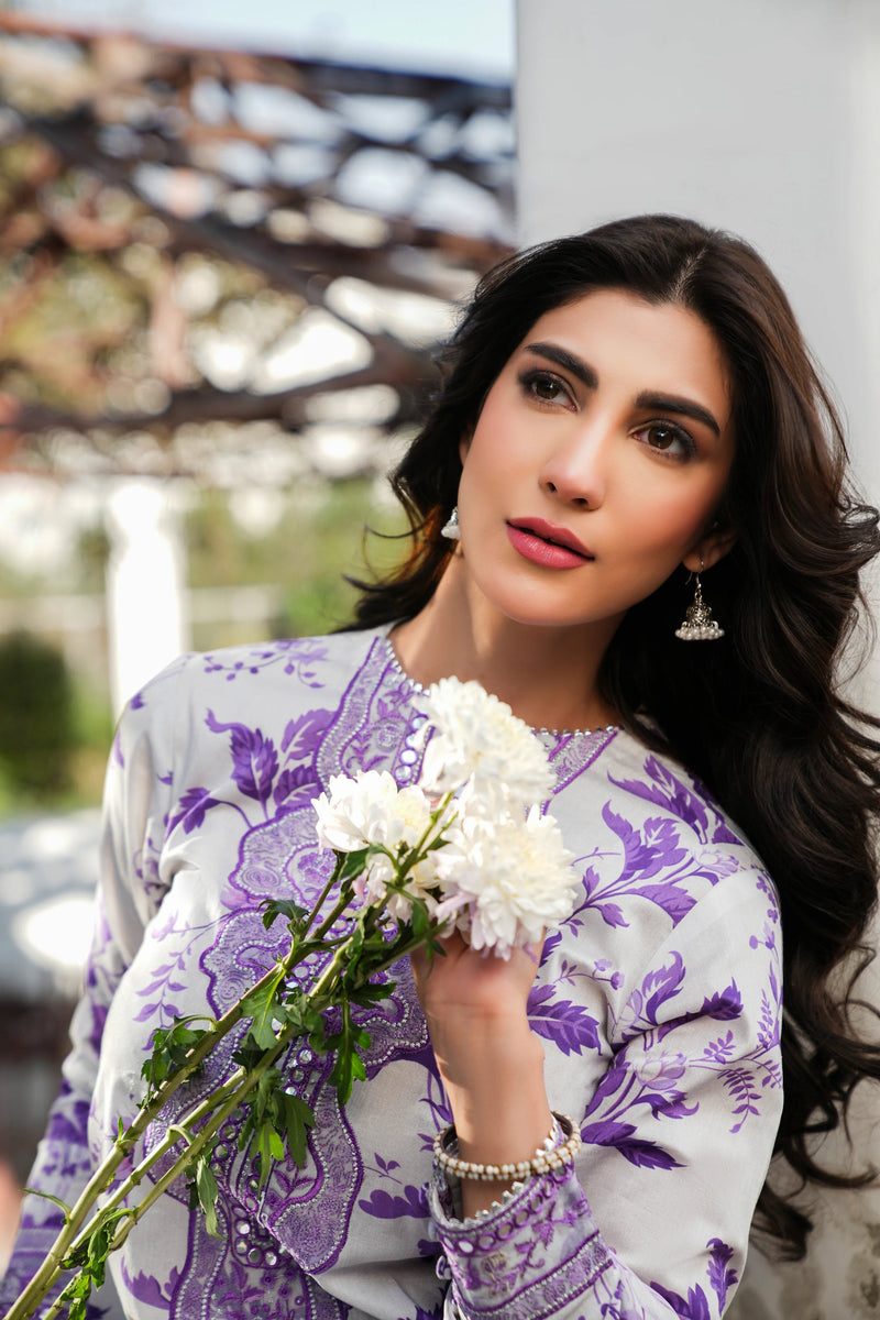 Floral Embroidered 3Pc – Abeeha Collection
