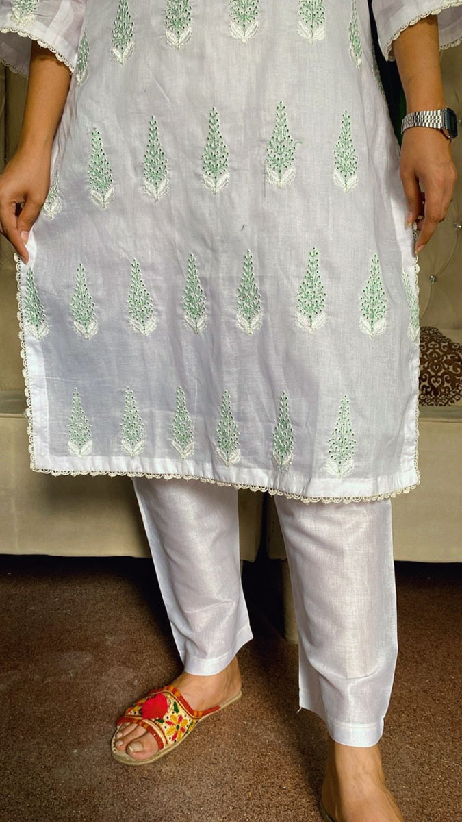 Green Embroidered 3Pc – Abeeha Collection
